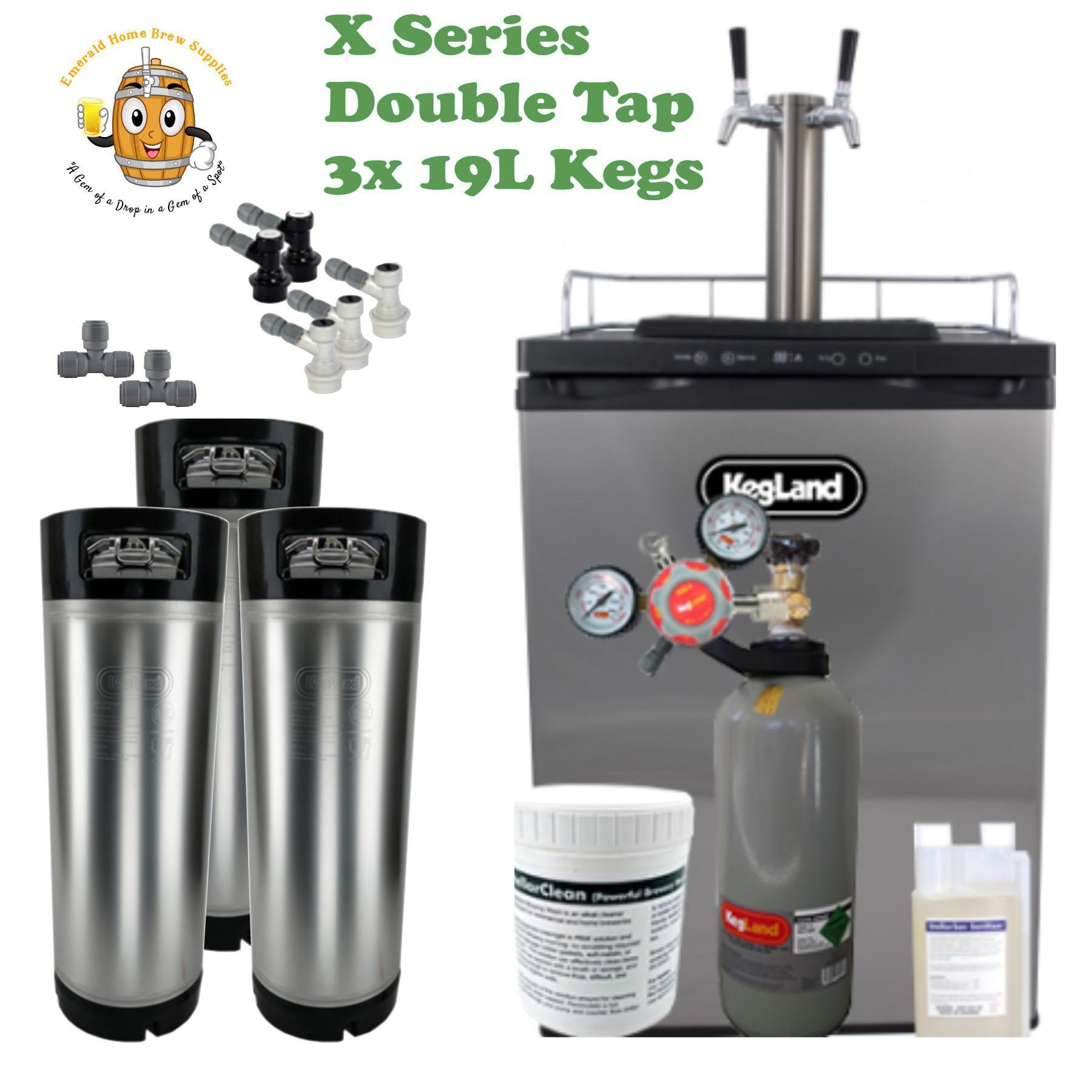 2 Tap, 3 Keg - X Series Kegerator Bundle | Emerald Home Brew Supplies